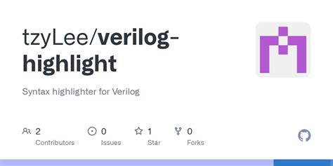 Github Tzylee Verilog Highlight Syntax Highlighter For Verilog