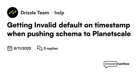 Getting Invalid Default On Timestamp When Pushing Schema To Planetscale