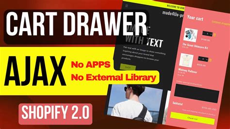 Shopify Ajax Cart Drawer For Shopify No App Or External Library