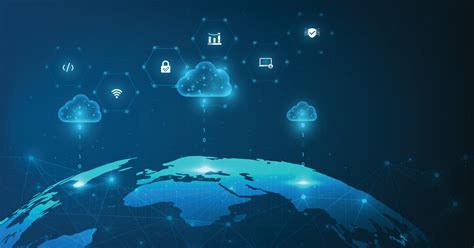 Concept Of Cloud Computing Security Technology Background Vector Illustration Of Business