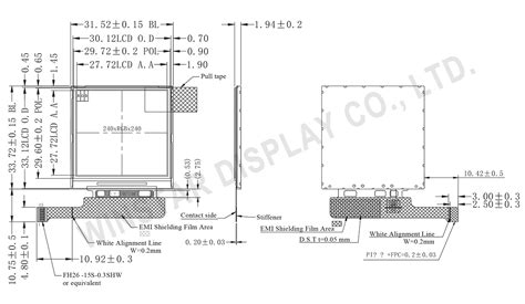 1 54 Lcd Display Square Ips Tft 240x240 Winstar