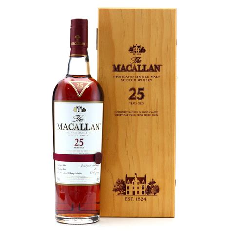 Buy Macallan 25 Year Old Sherry Cask Matured Pre 2018 Release Flask Wines