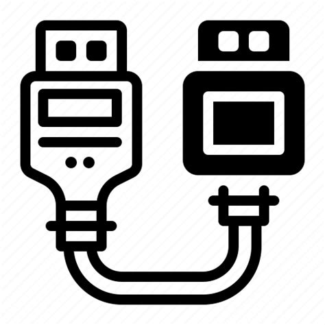 Usb Plug Data Cable Usb Cable Connector Cable Usb Icon Download On Iconfinder