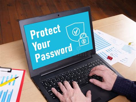 Protect Your Password Is Shown Using The Text Stock Image Image Of