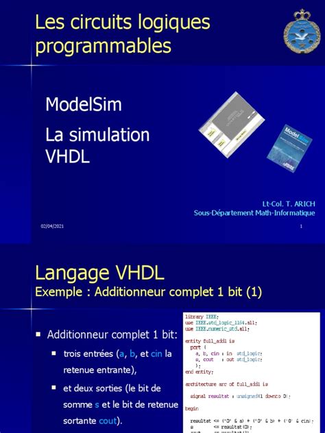La Simulation Vhdl Modelsim Pdf Vhdl Informatique