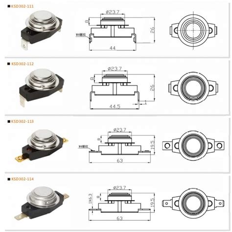 Spst Limit Switch Ac 36t Snap Disc Thermostat Ksd302 Ksd304