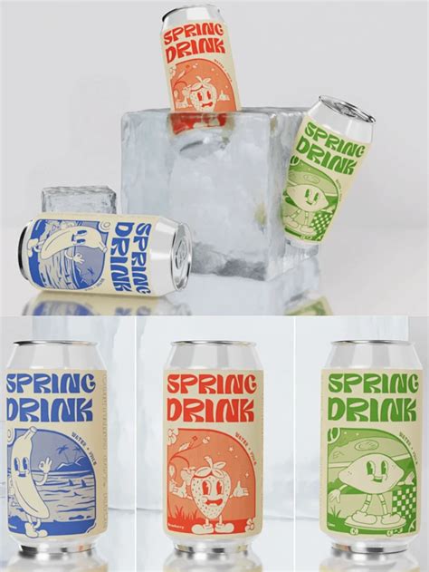 饮料包装设计｜可可爱爱的ip形象很难不爱 花瓣网