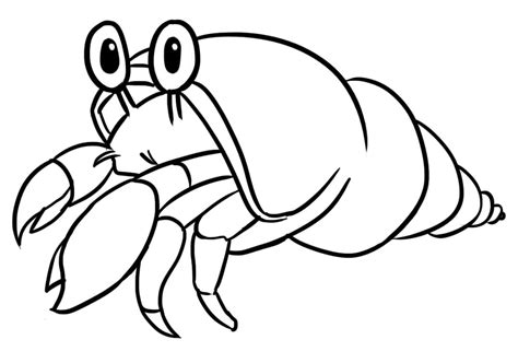 Hermit Crab Coloring Pages Coloringlib