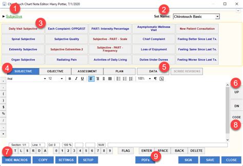 chart note editor