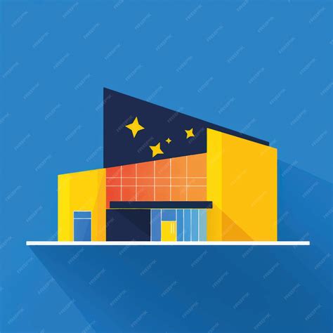 Modern Architectural Building Illustration Premium Ai Generated Vector