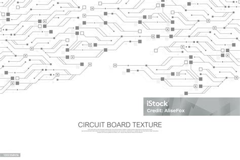 기술 추상 회로 기판 텍스처 배경입니다 하이테크 미래 회로 보드 배너 벽지 엔지니어링 전자 마더 보드 벡터 그림 기술 커뮤니케이션 개념 0명에 대한 스톡 벡터 아트 및 기타