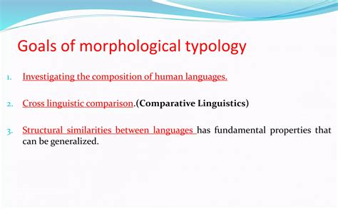 Morphological Typology Morphological Operations Pptx
