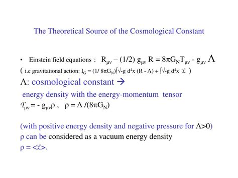 Ppt Derivation Of The Friedmann Equations Powerpoint Presentation