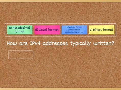 Unit 9 Lesson 2 Activity 1 Introduction To Ipv4 Complete The Sentence