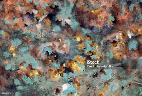 녹색 빨간색 및 검은 색 페인트 반점 스트로크와 추상 수채화 갈색 텍스처 배경 갈색에 대한 스톡 벡터 아트 및 기타 이미지 갈색 추상적인 0명 Istock