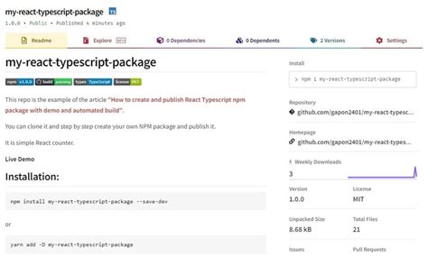 How To Create And Publish React Typescript Npm Package With Demo And Automated Build Dev Community