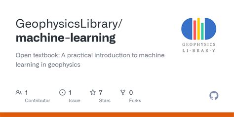 GitHub GeophysicsLibrary Machine Learning Open Textbook A Practical Introduction To Machine