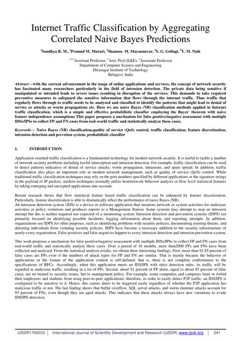 Pdf Internet Traffic Classification By Aggregating Correlated Naive Bayes Predictions