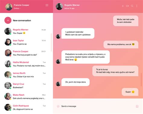Dribbble Chat Ui Challenge Png By Ana Sakač
