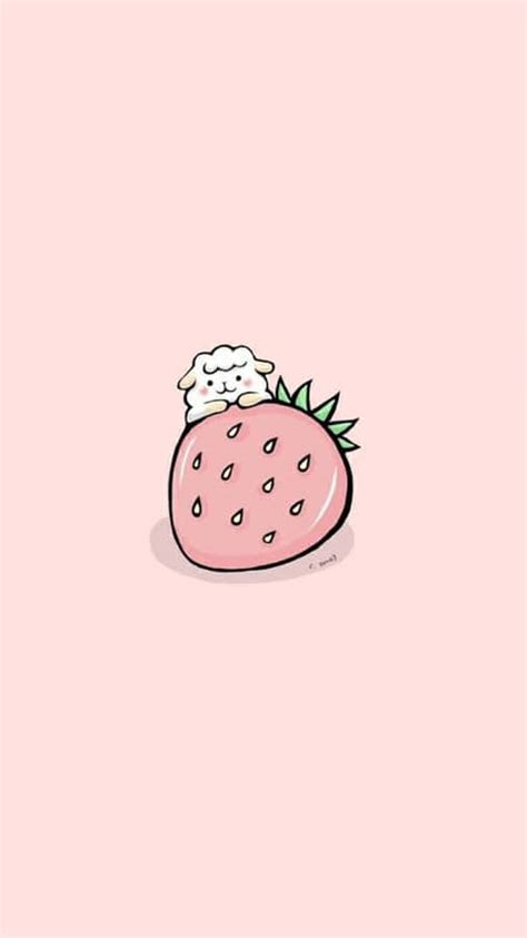 Cute Kawaii Strawberry Wallpaper Adorable And Playful Decor