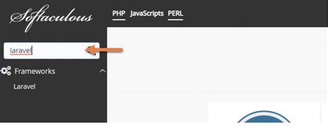 how to install laravel using softaculous