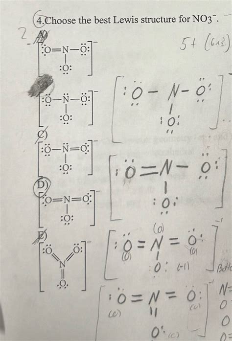 Solved Choose The Best Lewis Structure For Chegg Com