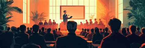 A Professional Depiction Of A Lecture Hall During Class Clean Lines