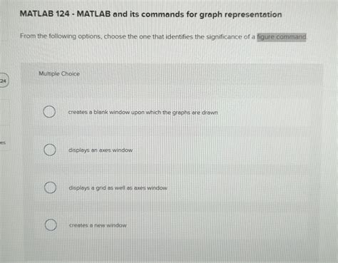 Solved Matlab 124 ﻿matlab And Its Commands For Graph