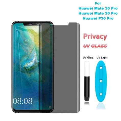Huawei Mate 20 Pro Mate 30 Pro P30 Pro Privacy Uv Glue Tempered Glass Shopee Malaysia