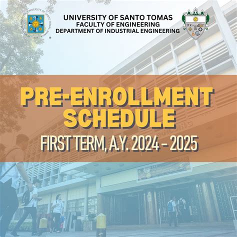 [pre Enrollment Ust Department Of Industrial Engineering Facebook