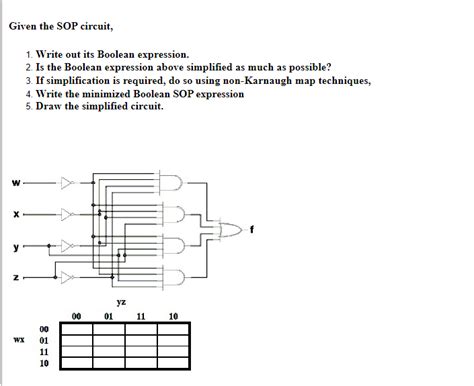 Solved Given The Sop Circuit 1 Write Out Its Boolean