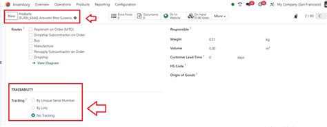 how to track products with lot and serial numbers in odoo 17 inventory