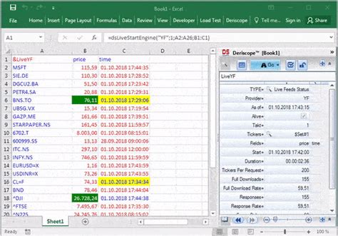 Market Data In Excel From Yahoo Finance Resources