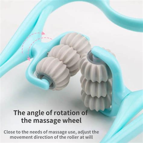 6 Wheel Pressure Point Neck Massager Relieve Neck Back And Shoulder P