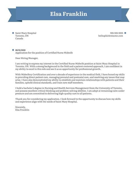 Matchless Info About Cover Letter Sample For Midwife Position