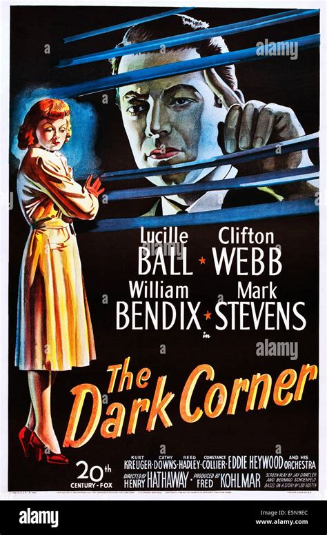 The Dark Corner Us Poster Art Lucille Ball Mark Stevens 1946 Tm And Copyright © 20th