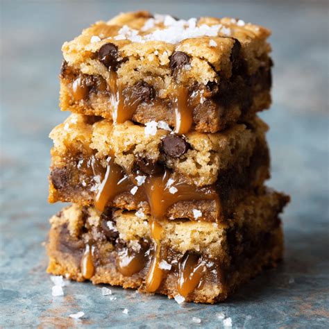 Salted Caramel Chocolate Chip Cookie Bars