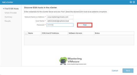 Add Vcenter In Emc Unityvsa Mastering Vmware