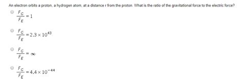 Solved An Electron Orbits A Proton A Hydrogen Atom At A