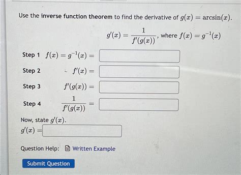 Solved Use The Inverse Function Theorem To Find The