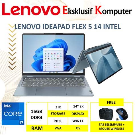 Jual Lenovo Ideapad Flex Intel Evo I U Ram Gb Ssd Tb K Touch Backlite Win