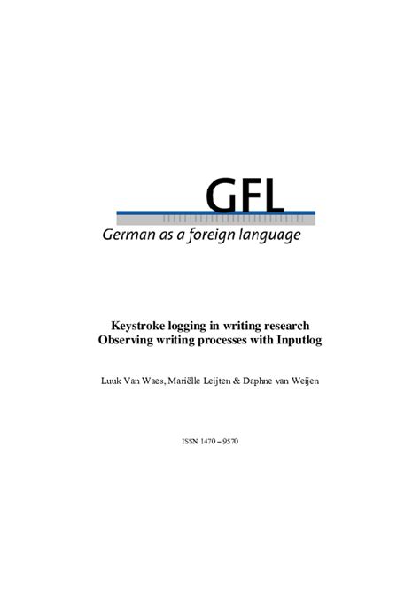 pdf keystroke logging in writing research observing writing