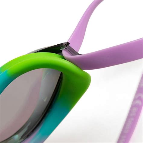 Arena Python Mirror Goggles Green Violet Tri To Swim