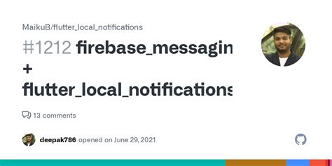 Firebasemessaging Flutterlocalnotifications · Issue 1212 · Maikub