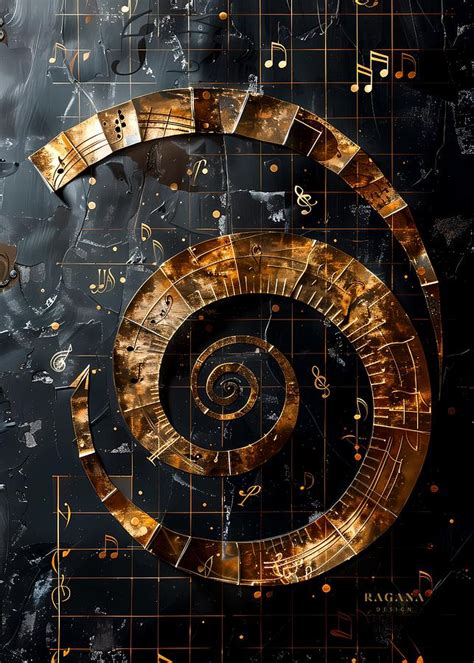 Fibonacci Spiral Of Musical Notes Digital Art By Ragana Design Pixels