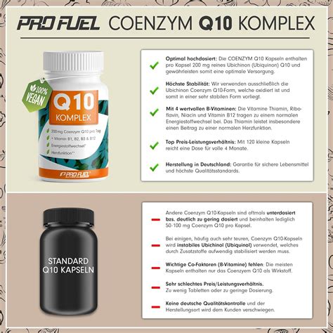 Q10 High Dose Capsules 360x 200mg Coenzyme Q10 B1 B2 B3 B12 For