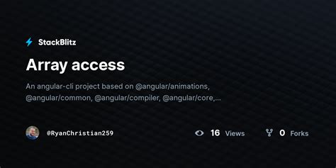Array Access Stackblitz