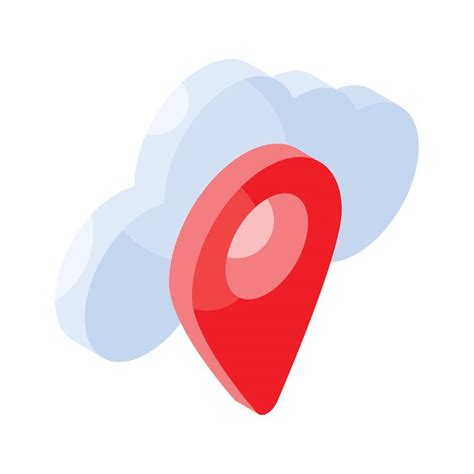 Cloud Navigation Cloud Location Isometric Vector Design 40157234