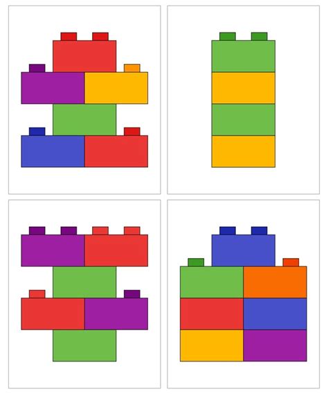 Lego Block Templates 10 Free Pdf Printables Printablee Förskola Lego Mönster