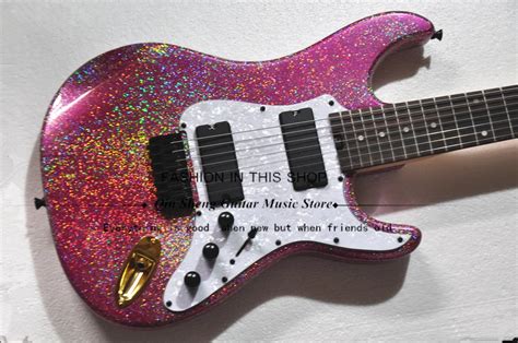 Pink And Black Electric Guitar